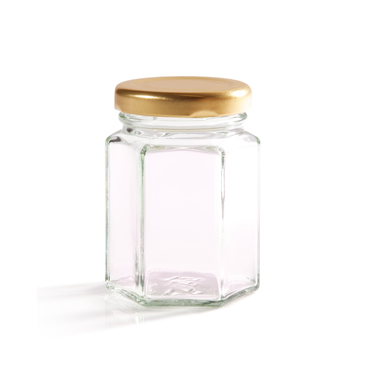 110ml Hexagonal Jam Jar with Colourful Twist-Off Lids - Perfect for ...