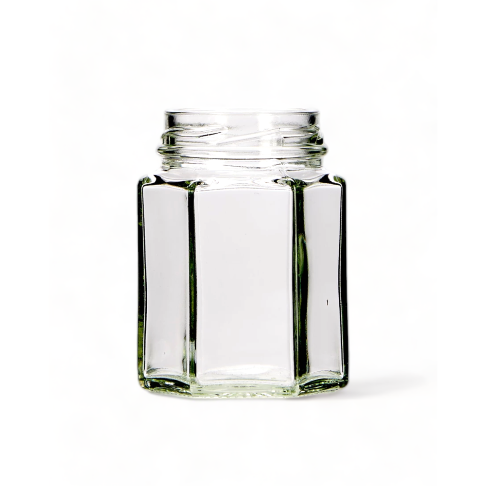 110ml Hexagonal Jam Jar with Colourful Twist-Off Lids - Perfect for ...