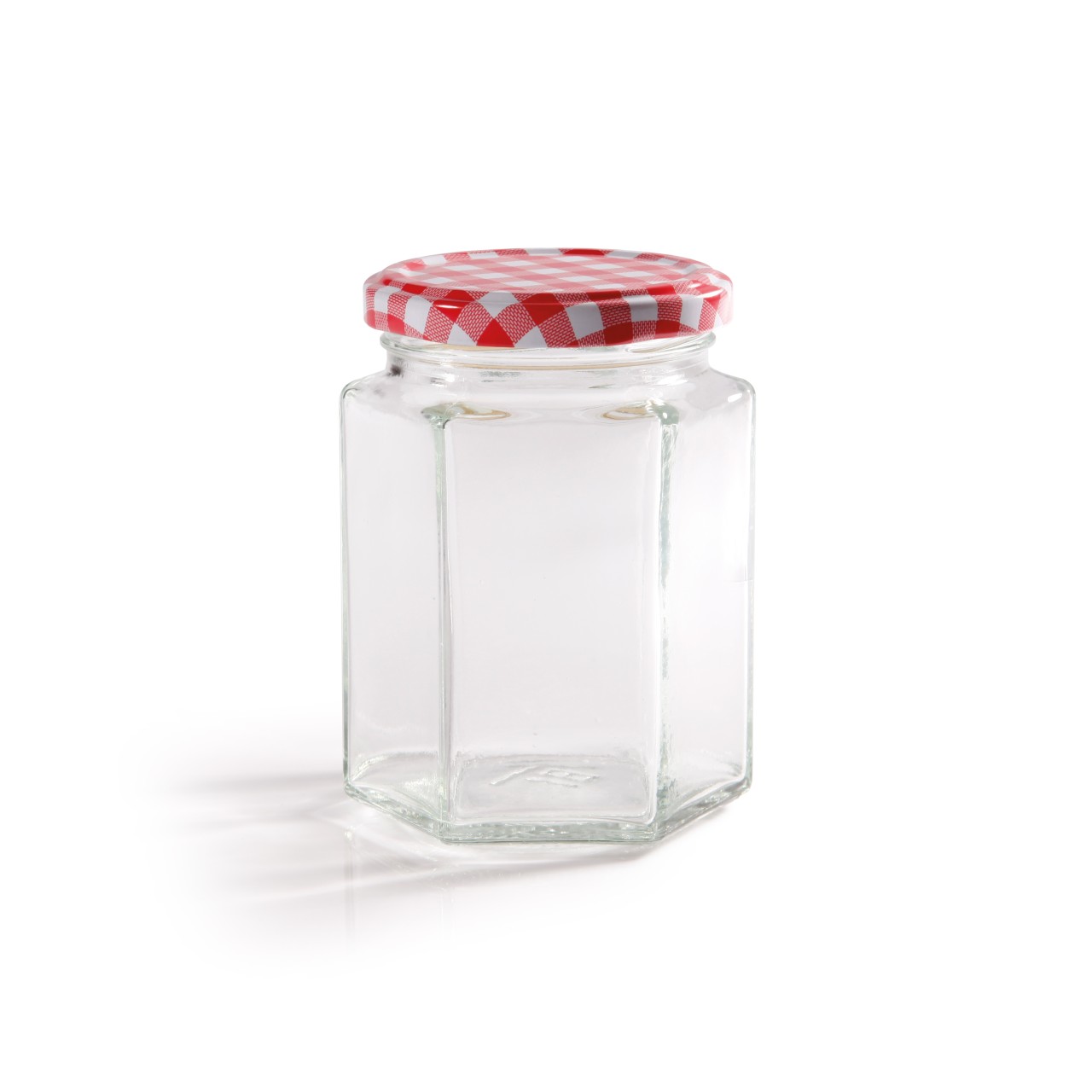 280ml (12oz) Hexagonal Jam Jar With Twist Off Lid - Bottle Company South